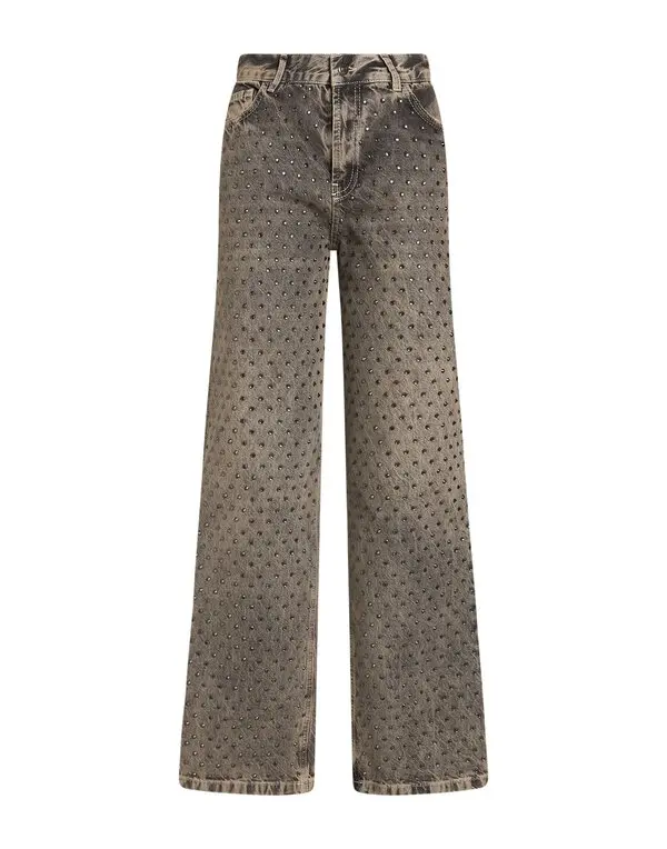 8PM Embellished Wide-leg Jeans