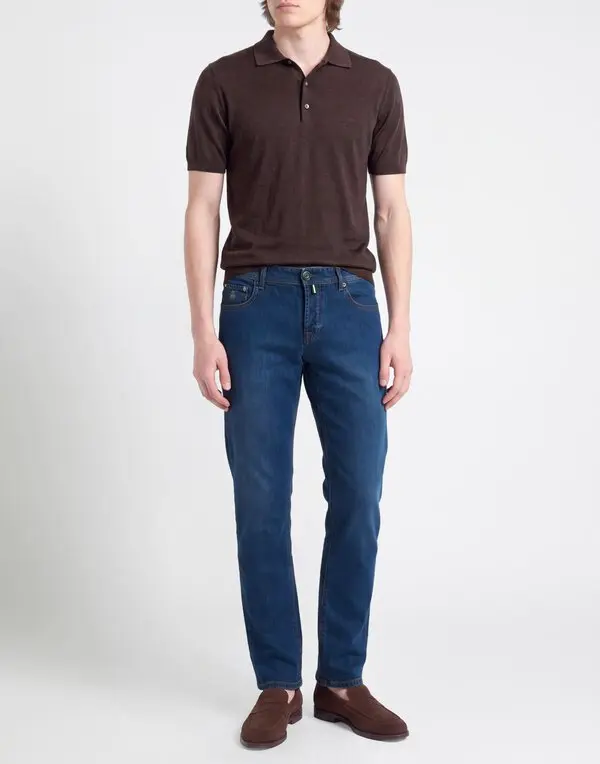 LUIGI BORRELLI NAPOLI Cotton And Linen Blend Jeans