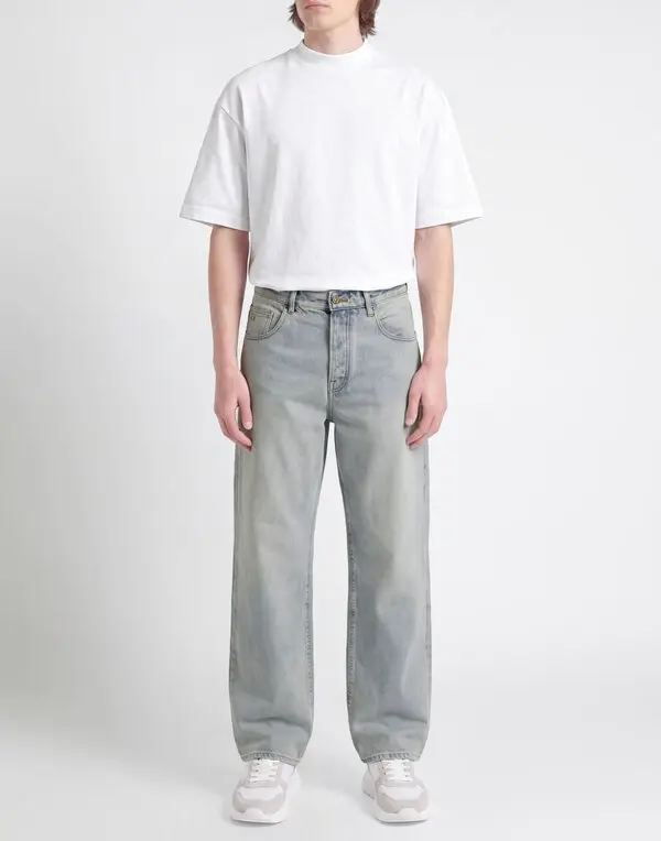 Armani Exchange Light Wash Baggy Jeans With Embroidered Logo