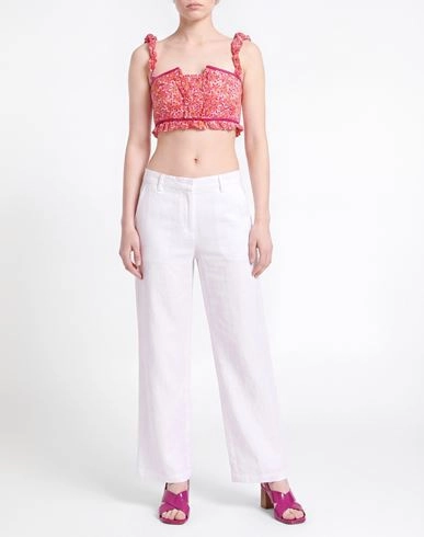 Poupette St Barth Viscose Floral Print Crop Top - Pink