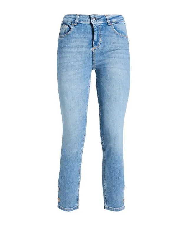 REBEL QUEEN BY LIU •JO Skinny Jeans With Crystal Embellishments