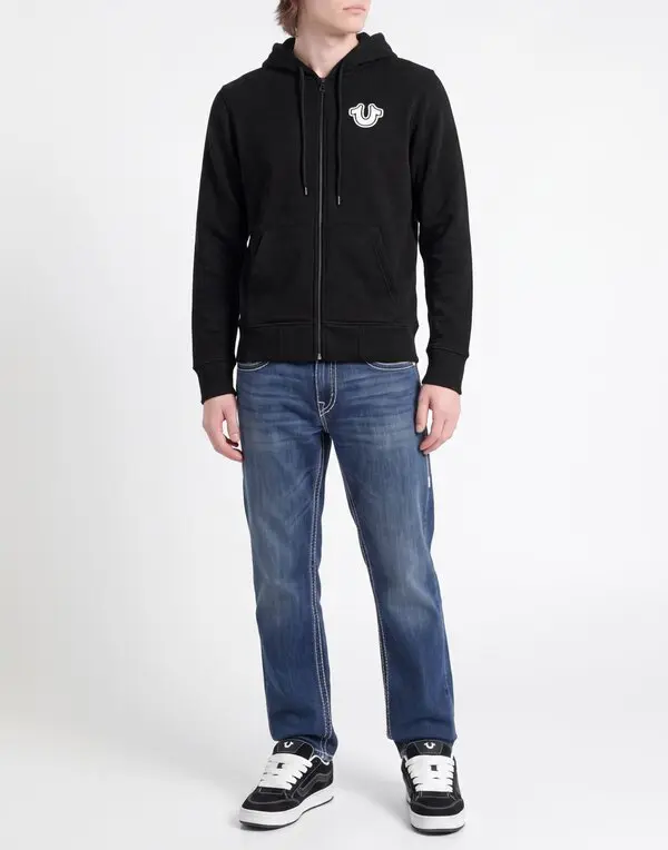 True Religion Cotton & Polyester Fleece Zip-up Hoodie With Appliqu