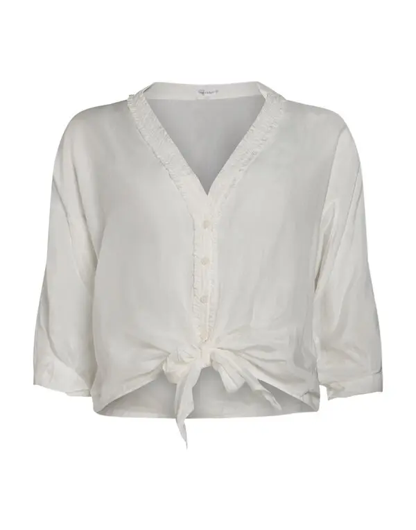 Poupette St Barth Ruched Voile Shirt