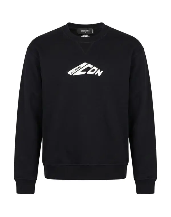 Dsquared2 Cotton Polyester Crewneck Sweatshirt - Black