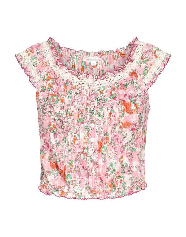 Poupette St Barth Floral Print Cropped Top