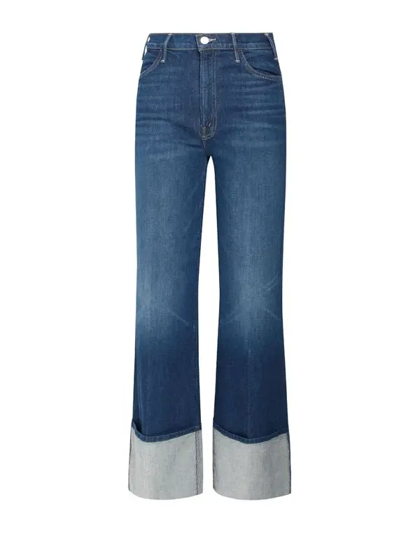 MOTHER Wide-leg Cotton And Elastane Jeans