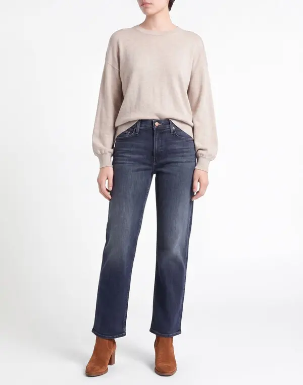 MOTHER Straight-leg Jeans In Cotton, Modal, Polyester, And Elastane