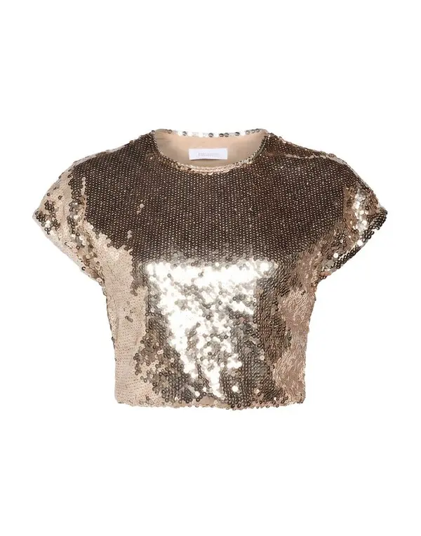 Rabanne Sequined Cropped Tulle Top