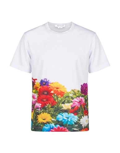 Comme Des Garçons Polyester Floral Print T-shirt - White