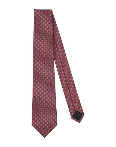 Givenchy Light Brown Silk Neck Tie - Red