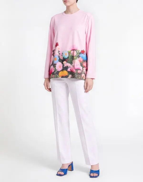 Comme Des Garçons Floral Print Long Sleeve T-shirt