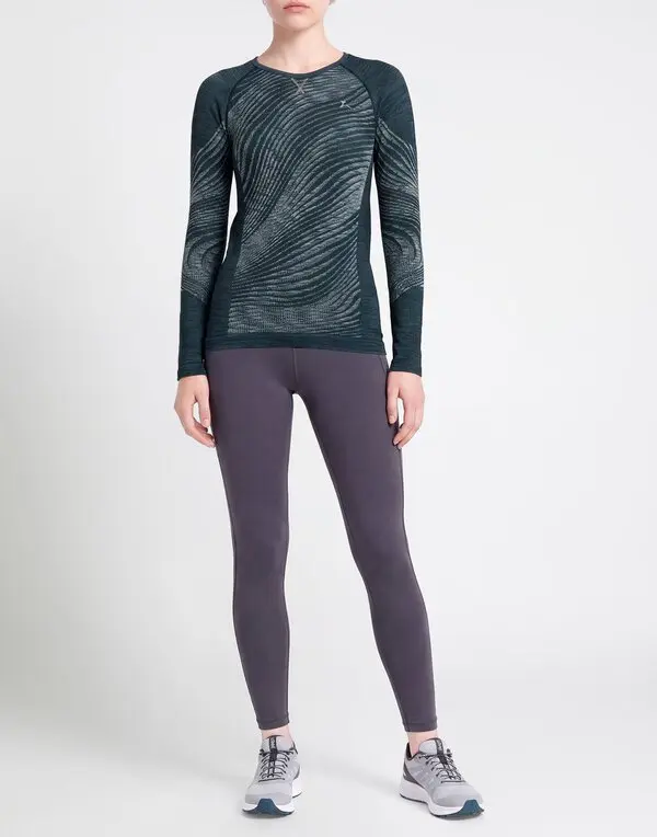 ODLO Long Sleeve T-shirt In Recycled Polyester And Polyamide Blend - Blue