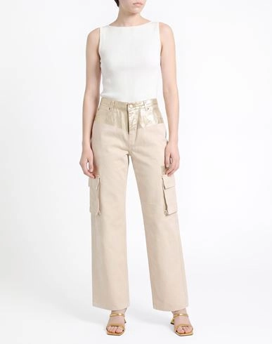 Pinko Cotton Cargo Jeans With Metallic Accents
