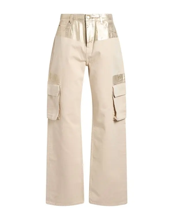 Pinko Cotton Cargo Jeans With Metallic Accents