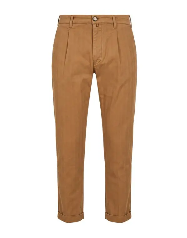 JACOB COHЁN Tailored Cotton Stretch Herringbone Pants