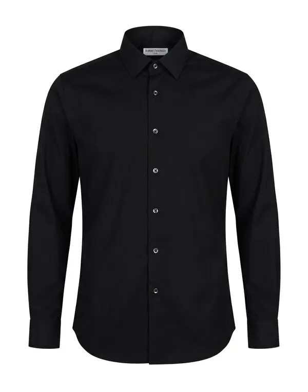 ROBERT FRIEDMAN Shirt Charcoal Size Cotton, Polyamide, Elastane