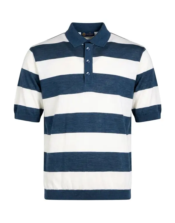 Paul & Shark Polo Shirt Size Virgin Wool, Silk
