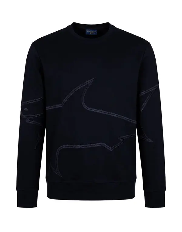 Paul & Shark Crewneck Sweatshirt With Appliqués