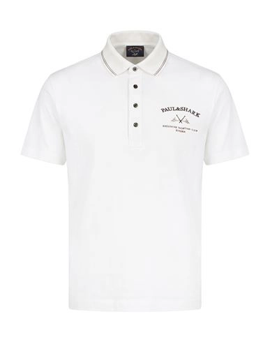 Paul & Shark Polo Shirt Size Cotton, Lyocell - White