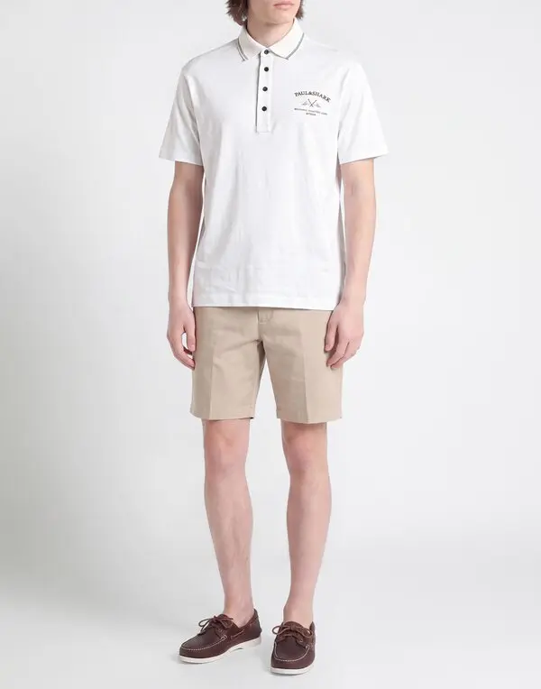 Paul & Shark Polo Shirt Size Cotton, Lyocell - White