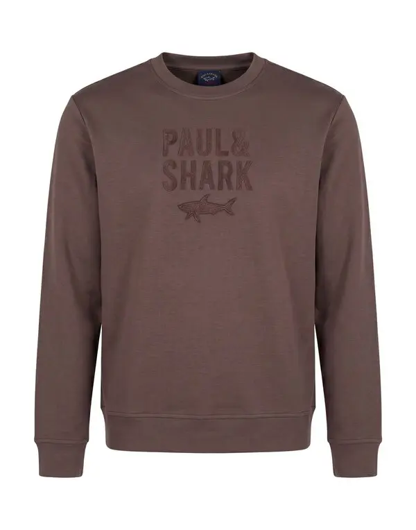 Paul & Shark Cotton, Nylon, And Elastane Sweatshirt - Chocolate Brown