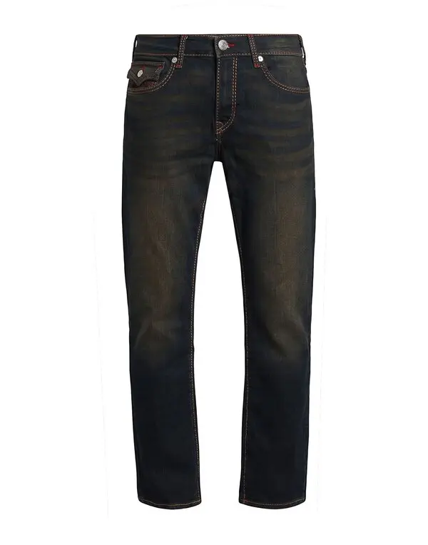 True Religion Wash Embroidered Straight Leg Jeans