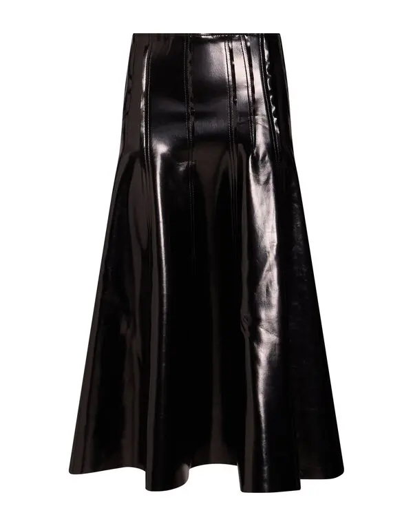 Norma Kamali Polyurethane Midi Skirt