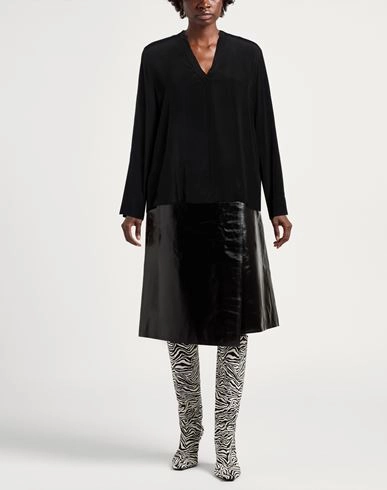 MANILA GRACE Viscose And Silk Blend Long Sleeve V-neck Top