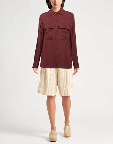 MANILA GRACE Long Sleeve Shirt With Crewneck And Pockets
