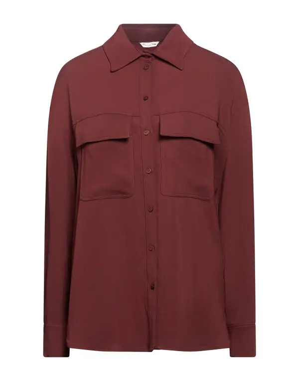 MANILA GRACE Long Sleeve Shirt With Crewneck And Pockets