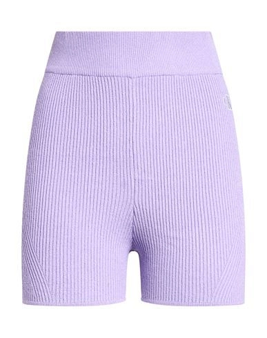 Calvin Klein Ribbed Knit High Waisted Shorts - Purple
