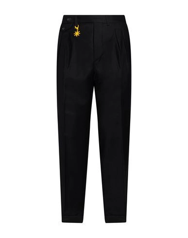 MANUEL RITZ Pants Size Virgin Wool, Elastane - Black