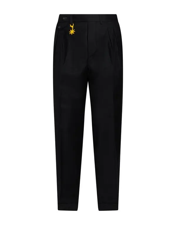 MANUEL RITZ Pants Size Virgin Wool, Elastane - Black