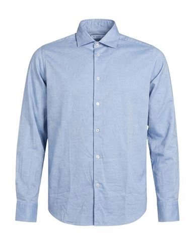 MANUEL RITZ Shirt Size Cotton, Elastane - Blue