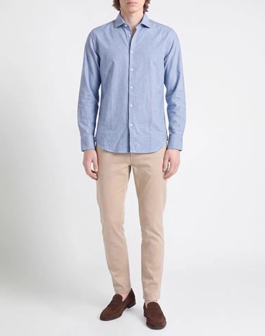 MANUEL RITZ Shirt Size Cotton, Elastane - Blue