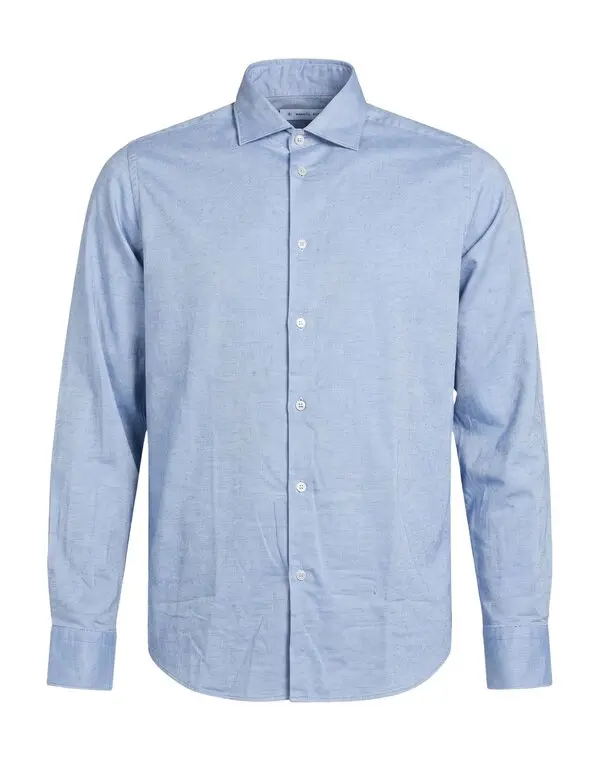 MANUEL RITZ Shirt Size Cotton, Elastane - Blue