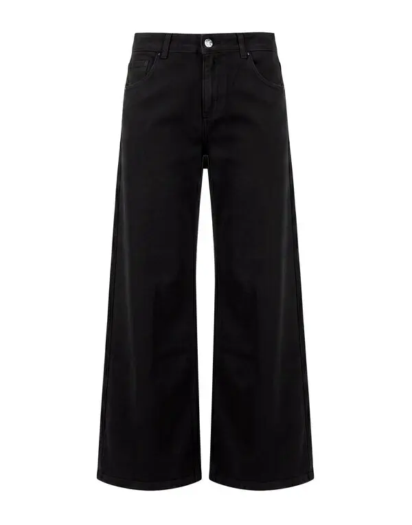 KAOS Wide-leg Cotton Jeans - Black