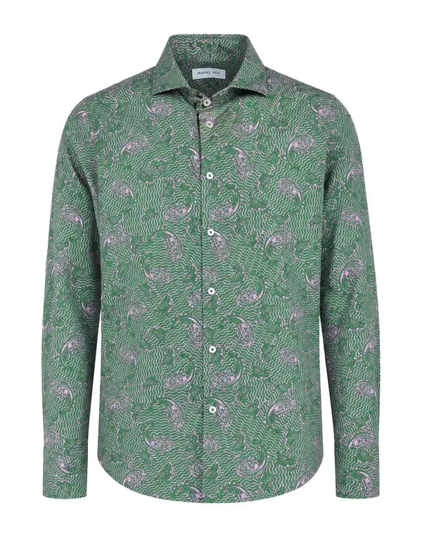 MANUEL RITZ Shirt Size Cotton, Elastane