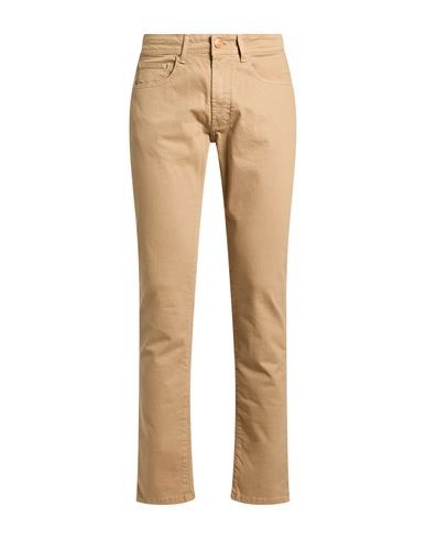 MANUEL RITZ Cotton Elastane Stretch Twill Pants - Beige