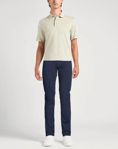 MANUEL RITZ Cotton Elastane Stretch Twill Pants - Blue