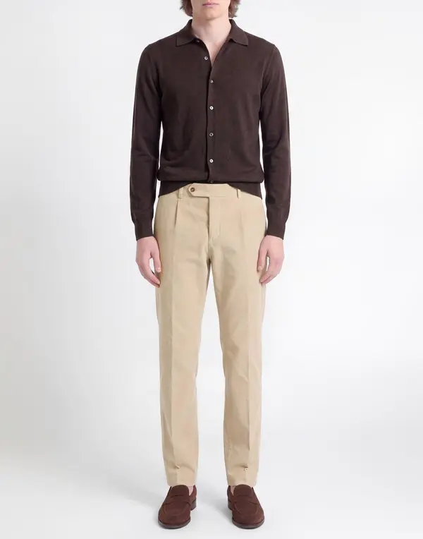 PAOLONI Pants Sand Size Cotton, Elastane - Beige