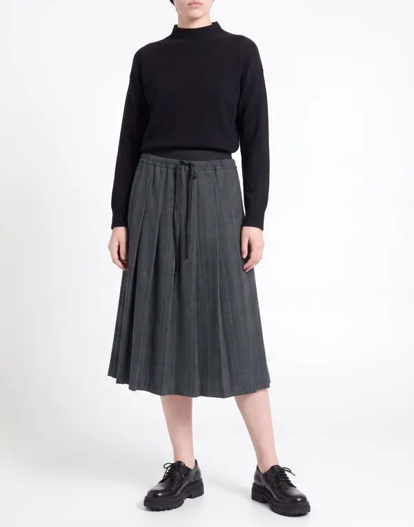 Sandro Midi Skirt With Glen Plaid And Crystals