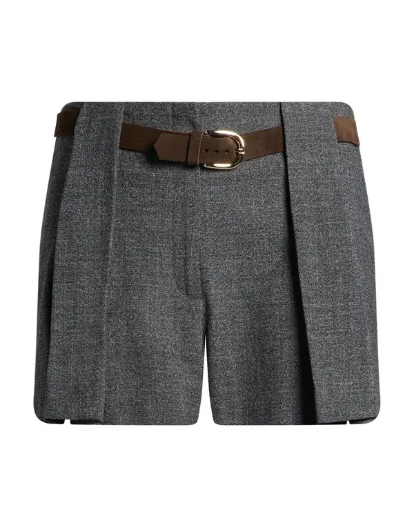 Sandro Belted Wool Blend Divided Skirt Shorts
