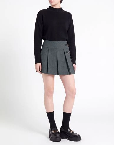 Sandro Pleated Glen Plaid Mini Skirt With Crystal Embellishments