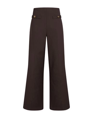 Sandro Pants Chocolate Size Polyester, Virgin Wool, Elastane