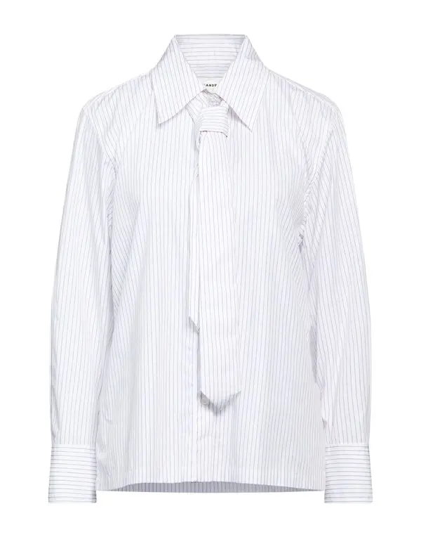 Sandro Striped Cotton Poplin Shirt With Embellishments