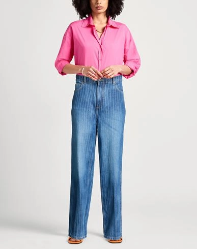 Sandro Cotton Wide-leg Striped Jeans