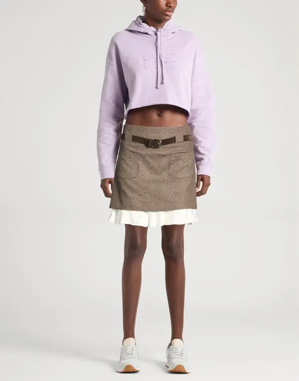 Sandro Mini Skirt Size Virgin Wool, Polyester, Elastane