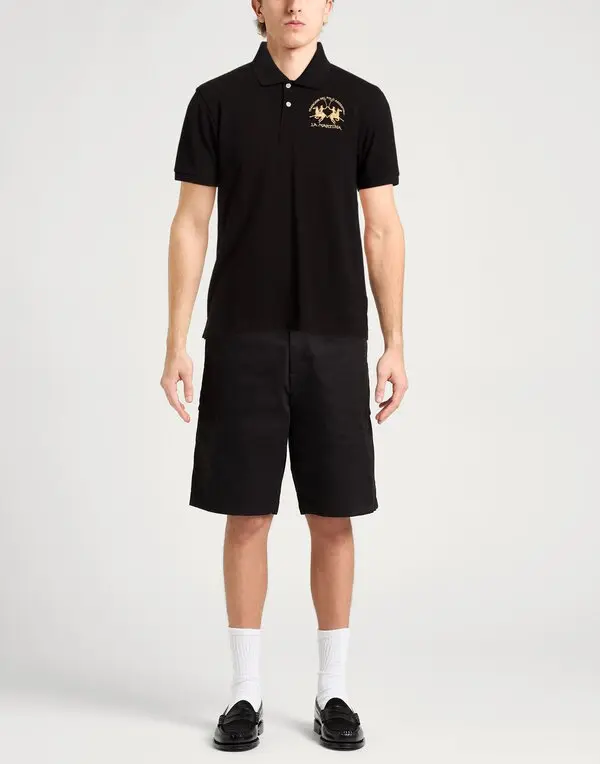 LA MARTINA Polo Shirt Size Cotton - Black