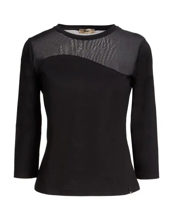 Herno Cotton Jersey T-shirt With Mesh Detailing